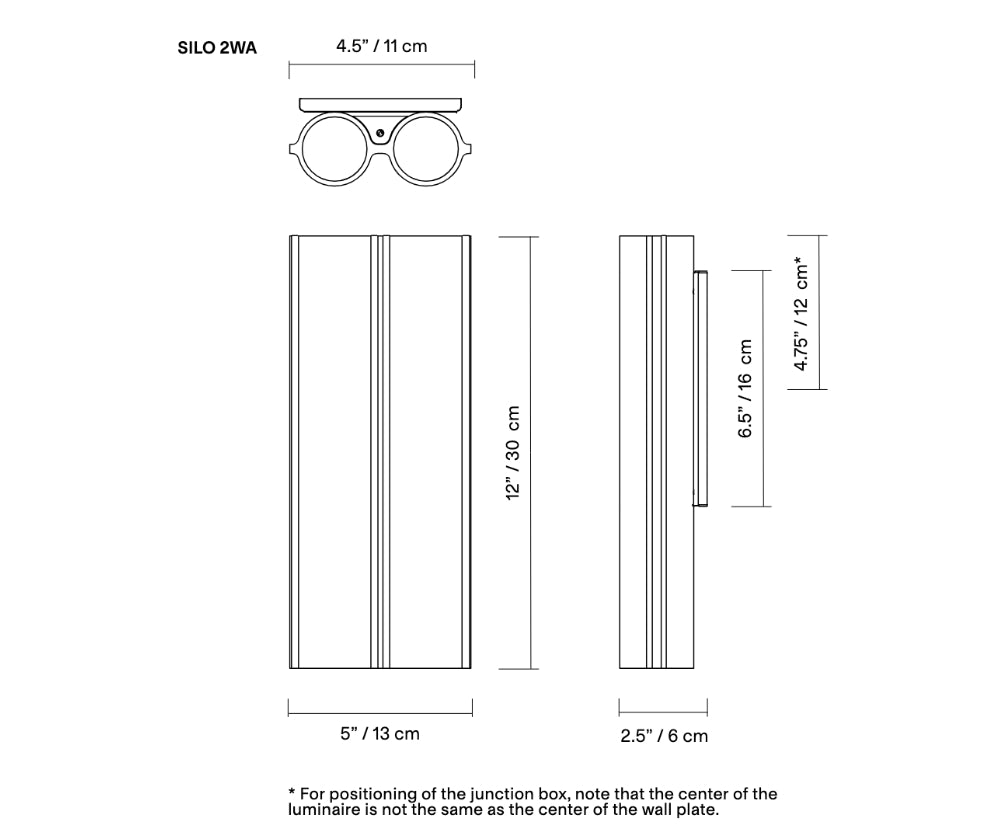 Silo 2WA murale | Lambert et Fils | Transit Luminaires